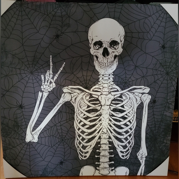 Dollar General | Holiday | New 223 Halloween Skeleton Canvas 2424 ...